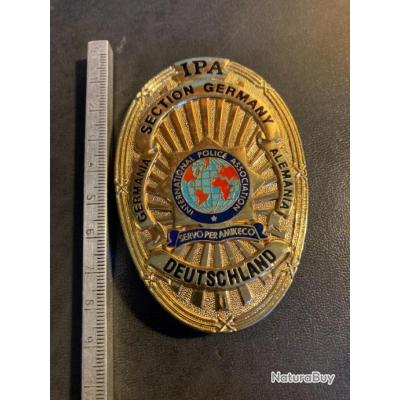 CHANGEMENT PRIX : PLAQUE POLICE DEUTSCHLAND IPA ASSOCIATION POLICE ...