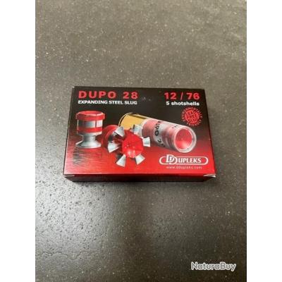 CARTOUCHE/MUNITION A BALLE Expansive DUPO 28 Ddupleks CAL.12/76 MAGNUM ...