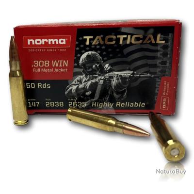 308 WIN NORMA TACTICAL 147GR BTE 50 - Balles Calibre 308 Winchester ...