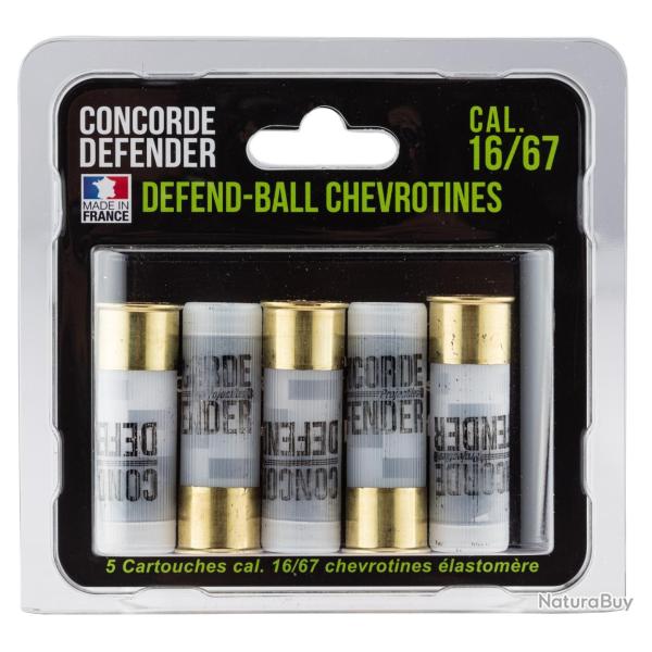 5 cartouches Defend-Ball cal. 16/67 chevrotines Elastomere - Munitions ...
