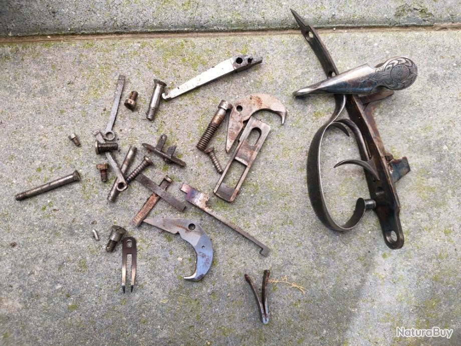 Lot de pièces de fusil juxtaposé calibre 16 inconnu ( voir les photos ...