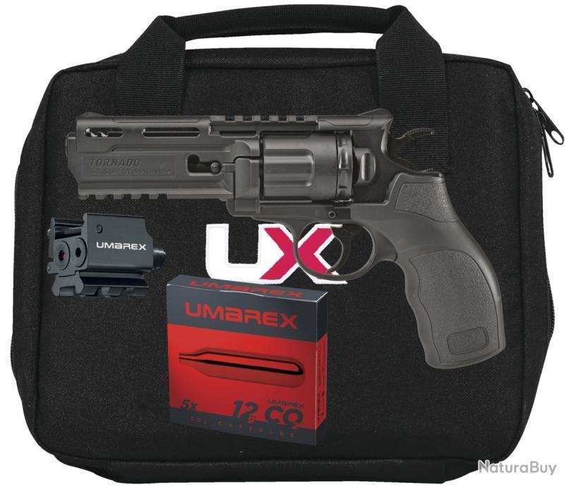 Pack revolver CO2 Umarex Tornado canon de 4" bronzé Cal.4,50mm BB'S ...