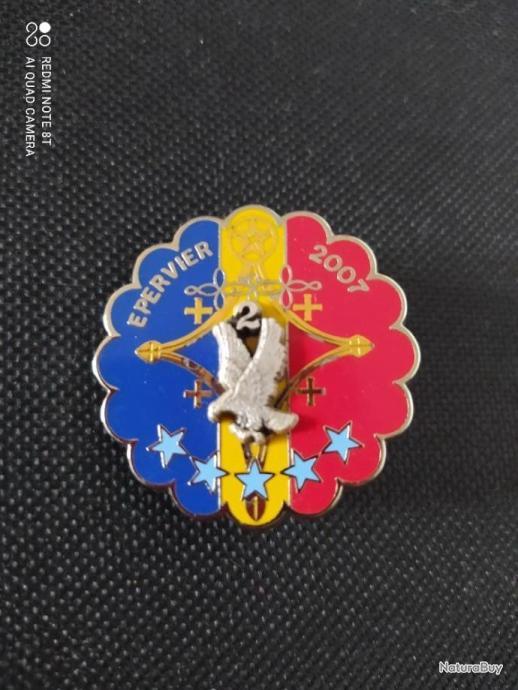 INSIGNE 1ER RHP 2EME ESC CHUTEUR OPERATIONNEL EPERVIER 2007 TCHAD 1ER ...