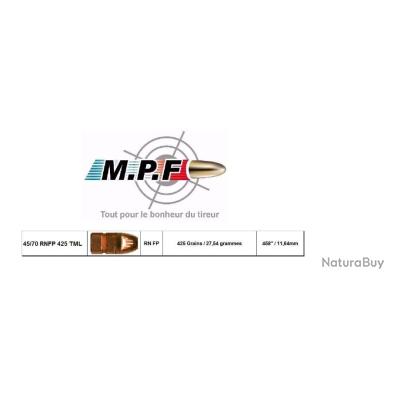 500 Ogives Cuivrées MPF 45-70 RN FP 420 Gr TMJL Ø 458" - Ogives (10617911)