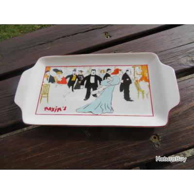 Plat de service vintage en porcelaine MAXIM'S de PARIS imprimé belle ...