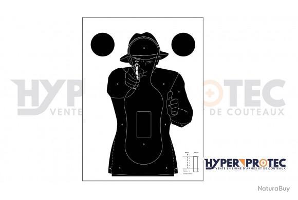 Cible de tir silhouette humaine 50x70 cm Police - Cibles papiers (10644617)