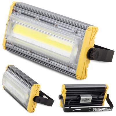 Puissante Lampe Eclairage Phare Halogène Chantier Jardin LED COB 50W ...
