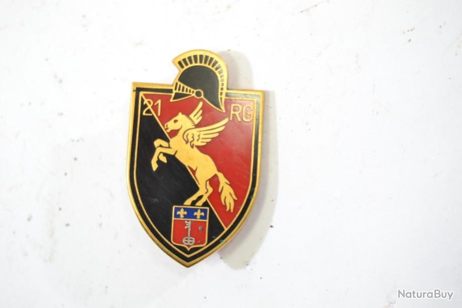 Insigne 21e Régiment du Génie, 21 RG, Balme G2904, plat, clé argentée ...