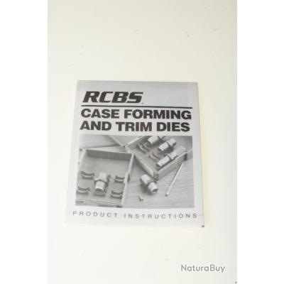 Documentation case forming et trim dies RCBS - Manuels de rechargement ...