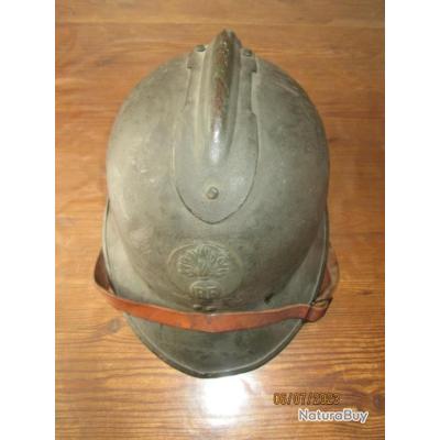 Casque Adrian Mle 1926 , rondache 1937 infanterie, complet, TBE ...