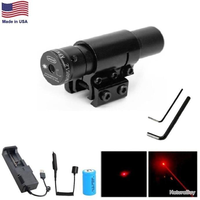Kit Laser Complet WIPSON Viseur Pointeur Canon Max 100M Adaptable Support de Rail 11mm 20mm ...