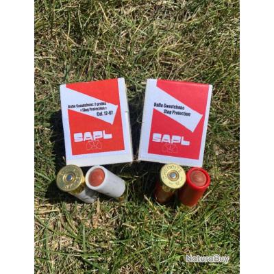 PACK DEFENSE ! SAPL 1 boite balles 2 grains slug protection + 1 boite ...