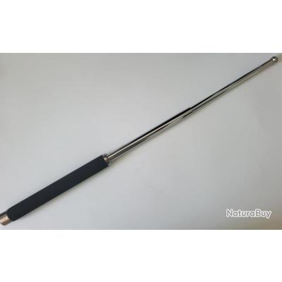 MATRAQUE TELESCOPIQUE Telescopic baton 64cm acier couleur chrome ...