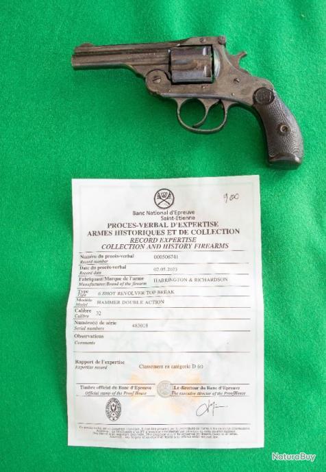 TRES BEAU REVOLVER HARRINGTON & RICHARDSON en 32 COLT/S&W BEL ETAT ...