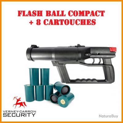 FLASH BALL + 8 CARTOUCHES - Armes à balles caoutchouc de catégorie D ...