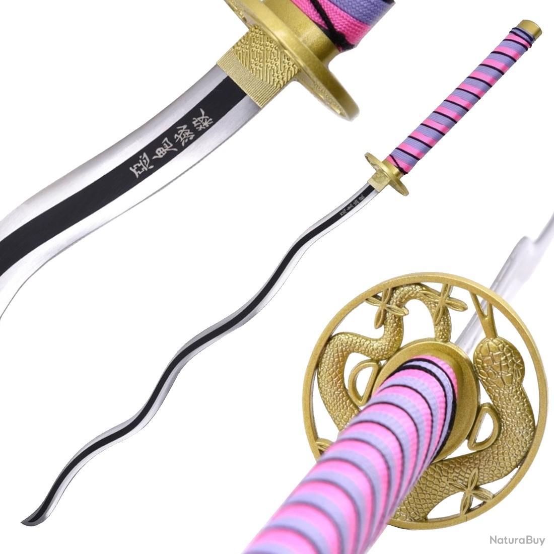 Katana Métal Demon Slayer IGURO OBANAI - Pilier du Serpent - Katanas ...