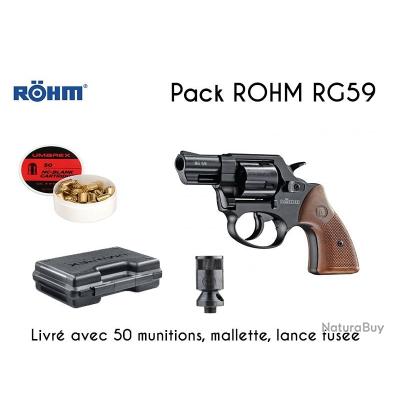 Pack Revolver Röhm RG 59 cal. 9 mm RK - Revolvers d'alarme de Catégorie ...