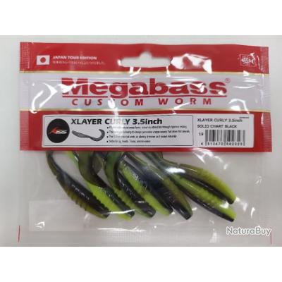 MEGABASS XLAYER 3.5 INCH !!! COLORIS : SOLID CHART BLACK - Leurres ...
