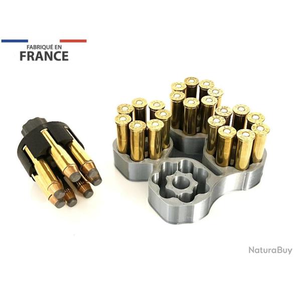 Pack Bloc chargement (4) + Speed Loader Revolver 7 coups 38SP / 357 ...