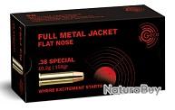 Munitions GECO cal.38 spécial full métal jacket flat nose 158gr 10.2g par 50 - Munitions de ...