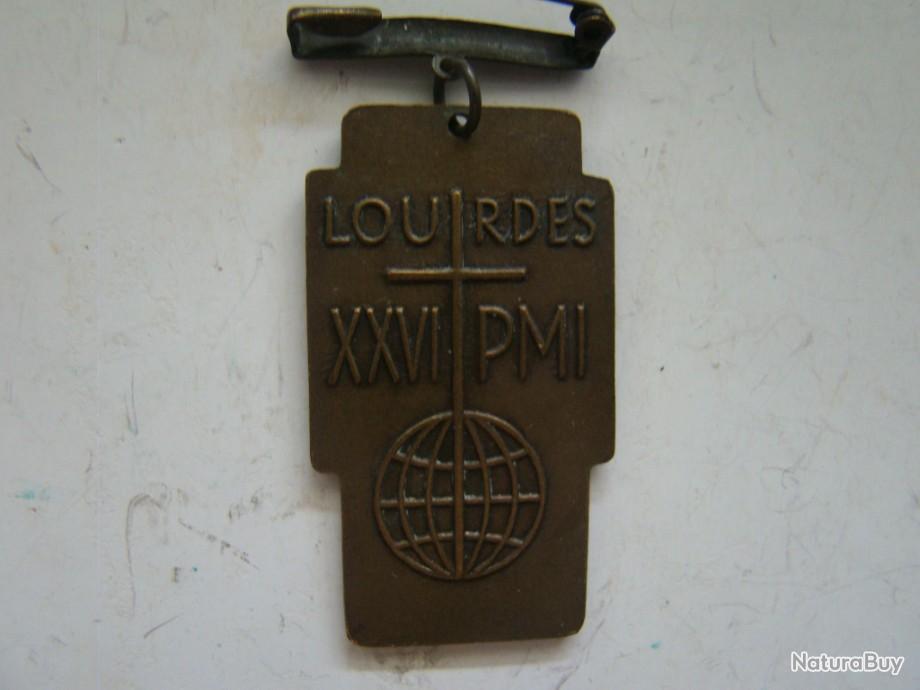 XXVI PELERINAGE MILITAIRE INTERNATIONALE LOURDES 1984 - Insignes - Pucelles - Fourragères (10873611)