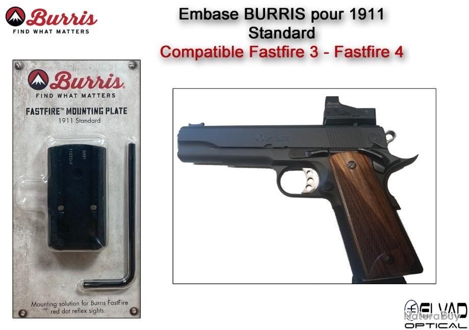 Embase BURRIS pour 1911 Standard - Compatible Fastfire 3 - Fastfire 4 ...
