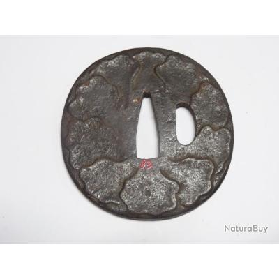 Tsuba42) lot tsuba maru gata en fer pour wakisashy ou katana époque édo ...