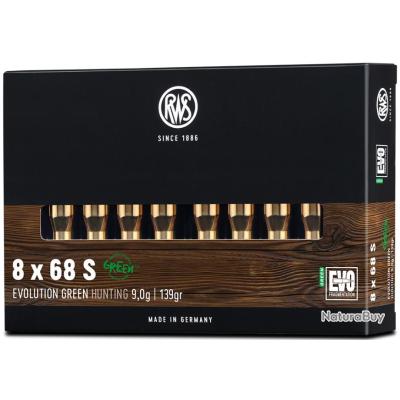 CART. RWS EVO GREEN CAL. 8X68 S 139GR 9 G BTE 20 - Balles Calibre 8x68S ...