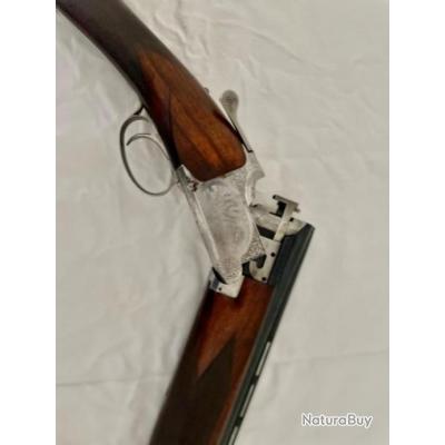 Browning B25 (B2G) calibre 12/70 modifié sous bois canons de 68 lisse et 1/4Crosse gaucher 37 ...