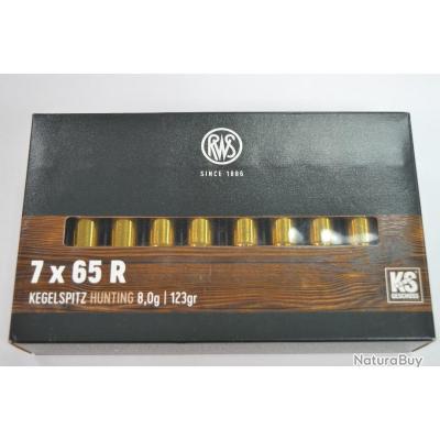 1 BOITE DE RWS CALIBRE 7X65 R EN KS 8G/123 GR NEUVE - Balles Calibre ...