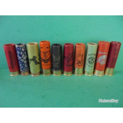 LOT DE 10 CARTOUCHES ANCIENNES NON RECHARGEES POUR LA COLLECTION N°49 ...