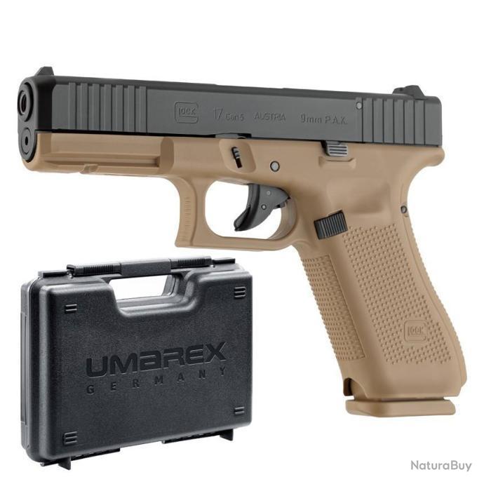 PISTOLET GLOCK 17 GEN5 CAL 9 MM PAK Coyote + Mallette B - Pistolets d'alarme (10973341)