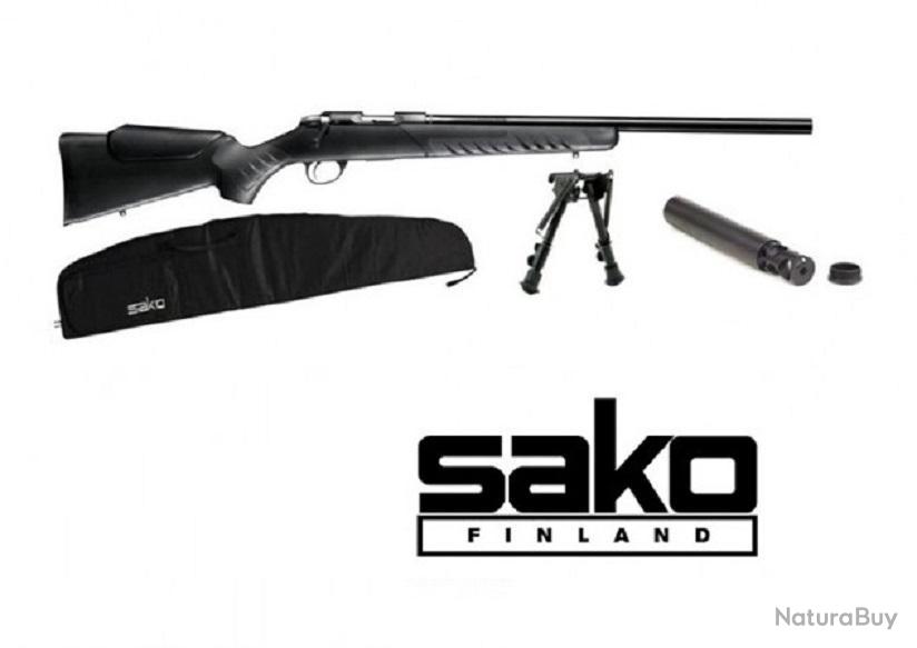 DESTOCKAGE - Pack Carabine Sako Quad heavy barrel synthétique Cal.22lr ...