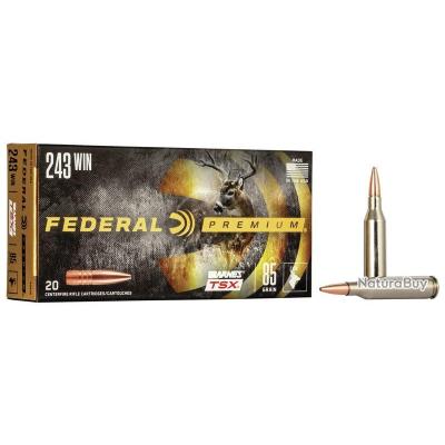 Wahoo ! LOT DE 40 MUNITIONS FEDERAL CAL 243 WIN 85GR BARNES TSX TRIPLE ...