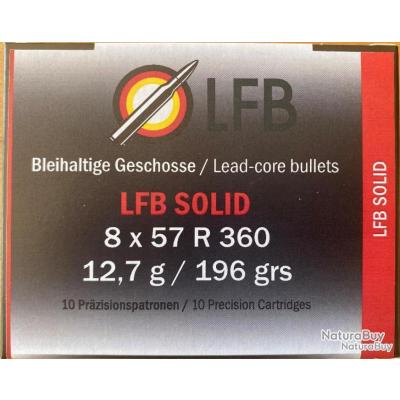 Munitions LFB calibre 8x57 R 360 SM TMR 12,7 g. boite de 10 munitions ...