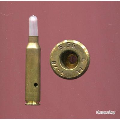 5.56 x 45 FAMAS France - RARE cartouche expérimentale à blanc inerte ...