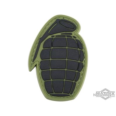 Patch PVC Grenade Frag - Olive Drab & Noir - Matrix - Ecussons - Patch Airsoft (11090794)