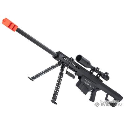Barrett M82A1 Spring - Noir - 6mmProShop/Snow Wolf - Fusils de sniper ...