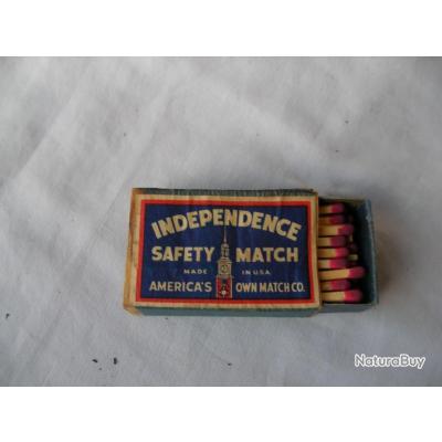 WW2 US BOÏTE D'ALLUMETTES AMÉRICAINE PLEINE " INDEPENDENCE " RÉFÉRENCÉE ...