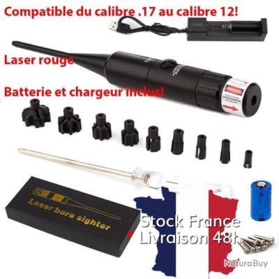 Collimateur Laser Bore Sighter Universel du 17 HMR au calibre 12 ...