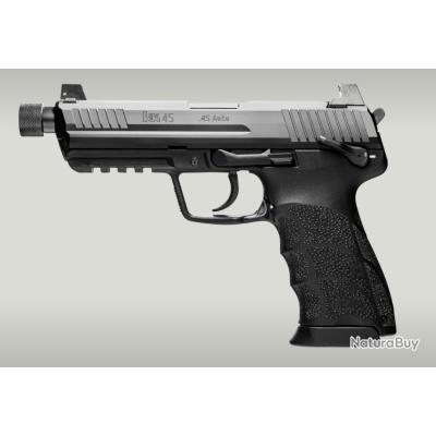 PISTOLET HECKLER & KOCH HK45 COMPACT TACTICAL NOIR CAL. .45 AUTO 8/10 COUPS 114MM FILETÉ ...
