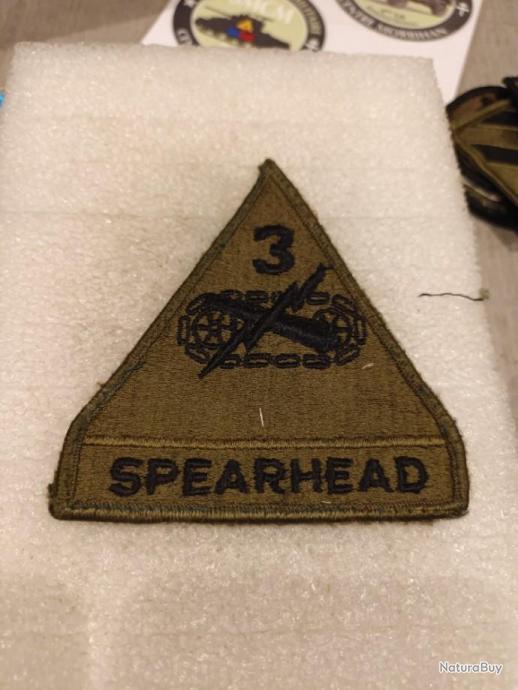Patch armée us 3rd ARMORED DIVISION SPEARHEAD ORIGINAL - Insignes en tissu - Patchs (11213290)