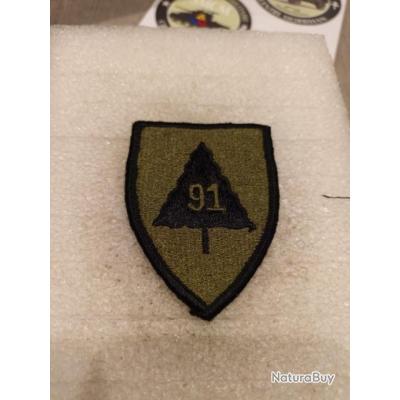 Patch armée us 91st INFANTRY DIVISION kaki ORIGINAL - Insignes en tissu ...