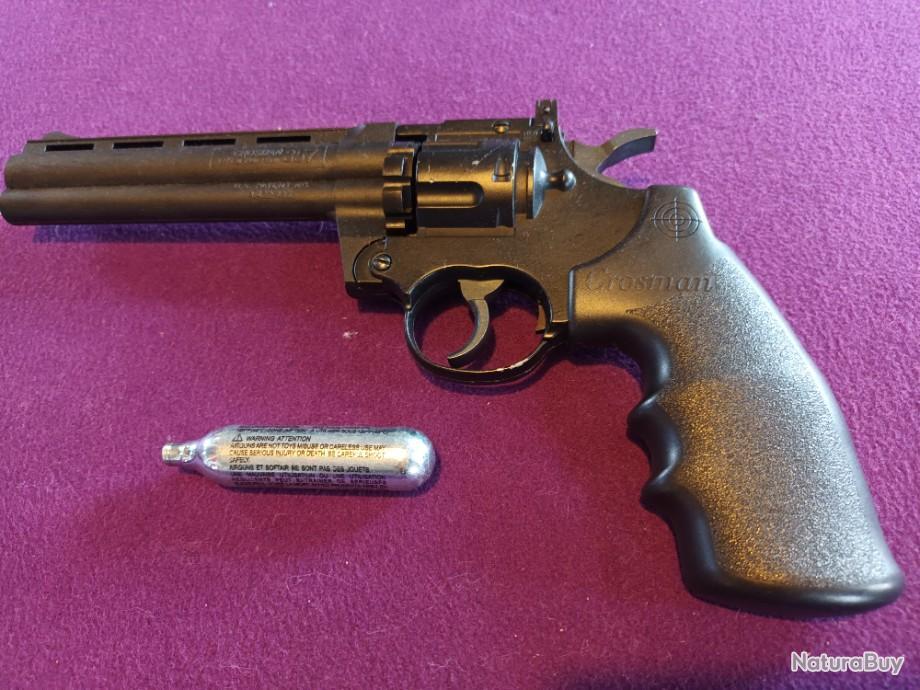 Revolver CROSMAN 357 6 pouces barillet 10 coups en diabolos 4.5mm à CO2 ...