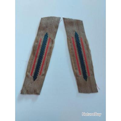 Pattes de col litzen de troupe WH artillerie WW2 fabrication ancienne ...