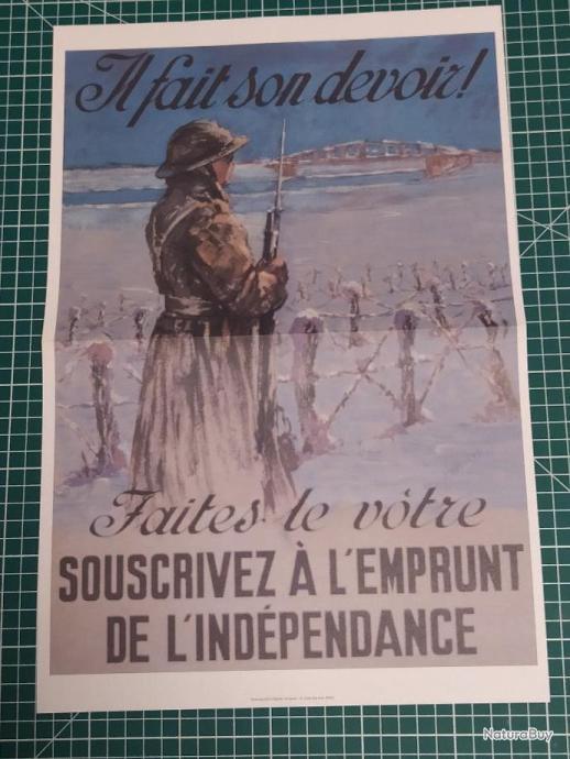 AFFICHE PROPAGANDE 39/45, REPRODUCTION 28 X 41,5 CM, BELGIQUE WW2 (8 ...