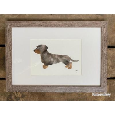 TABLEAU TECKEL EN PLUME - Décoration d'intérieur (11281571)