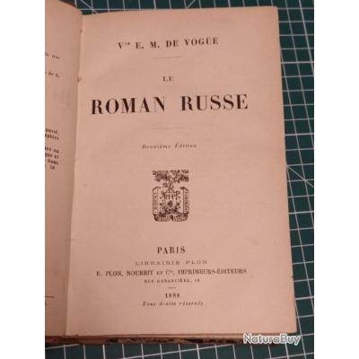 LE ROMAN RUSSE, DE VOGÜÉ, édition PLON NOURRIT, 2 ÈME EDITION - Livres ...