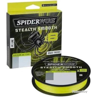 TRESSE SPIDER STEALTH SMOOTH YELLOW 150M 8 BRINS 0.15mm - 16.5kg - Nylons & tresses Carpe (11395722)