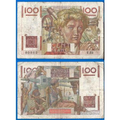 France 100 Francs 1945 Jeune Paysan Billet Frc Frs Frcs Europe ...
